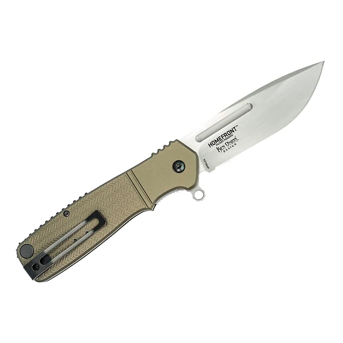 COLUMBIA RIVER KNIFE & TOOL CRKT Homefront Aluminum Folding Pocket Knife: Take Apart Field Strip, Satin Blade, Flipper Open, Liner Lock, Aluminum Handle, Deep Carry Pocket Clip K270GKP