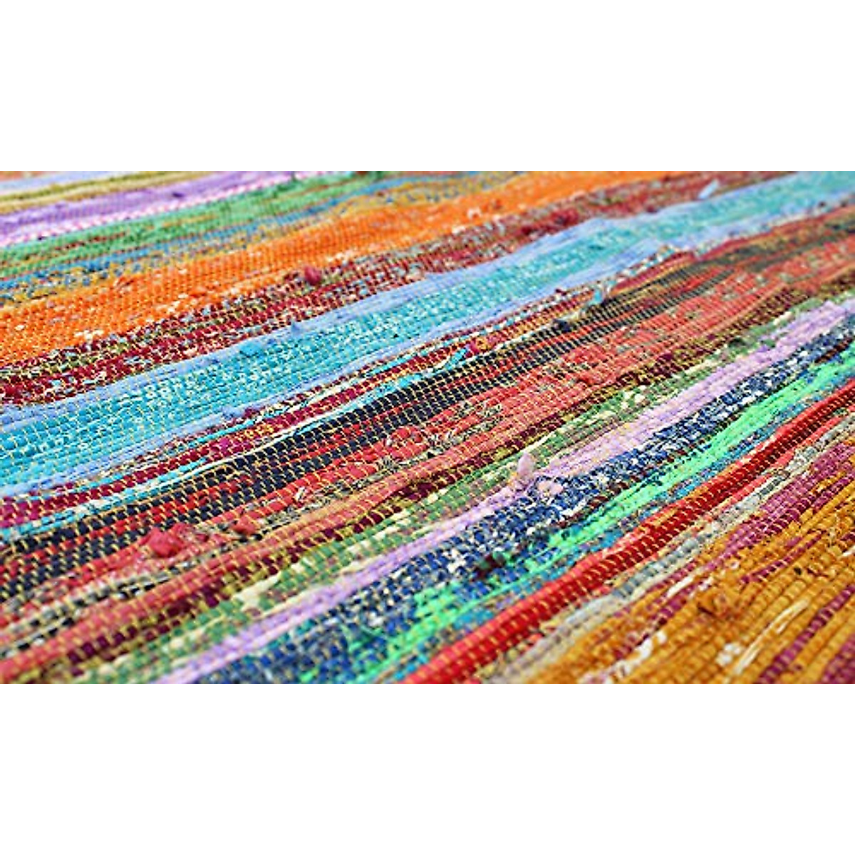 Handmade Braided Chindi Rug, Rag Rug, Area Rug, Carpet Rug, Runner Rug 3x5 Foot, 4x6 Foot, 5x7 Foot, Indian Carpet (3x5 Foot)