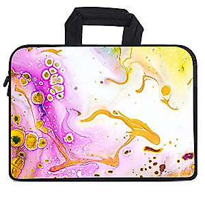 13.3-14 Inch Chromebook Laptop Sleeve Case Laptop Carrying Bag Compatible with HP 14" HD Laptop/Acer Aspire 3 Slim Laptop/Lenovo IdeaPad 3i 14 Laptop/Dell Latitude 7480 14in FHD(Pink Marble)