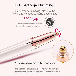 For Finishing Touch Flawless Brows Eyebrow Pencil Hair Remover Replacement Head,As Seen On TV,Upgraded 18K Gold With Cleaning Brush (18K-Gold-2pcs)