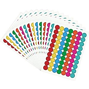 2800PCS Colorful Coding Labels for Student Sticky Color Coding Labels Permanent Small Circle Dot Stickers for Classroom Office