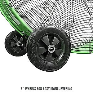 OEMTOOLS OEM24879 42" Direct-Drive Barrel Fan, Large Industrial Fan With Wheels, Metal Barrel Drum Fan, Industrial Fans, High Velocity Shop Fan For Garage, Commercial Fans for Warehouse, Fan On Wheels