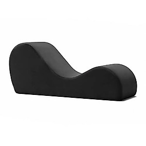 Avana Sleek Chaise Lounge for Yoga-Made in The USA-for Stretching, Relaxation, Exercise & More, 60D x 18W x 26H Inch, Black