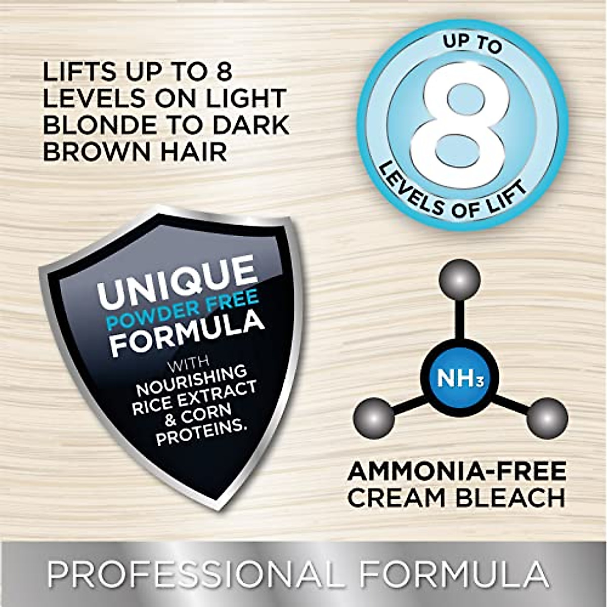 Knight & Wilson Color-Freedom Cream Hair Bleach Kit. Ammonia-Free Formula Lifts up to 8 Shades. Protects & Repairs While Lightening. Complete Hair Bleaching kit with Tint Bowl, Brush, Gloves & Cap