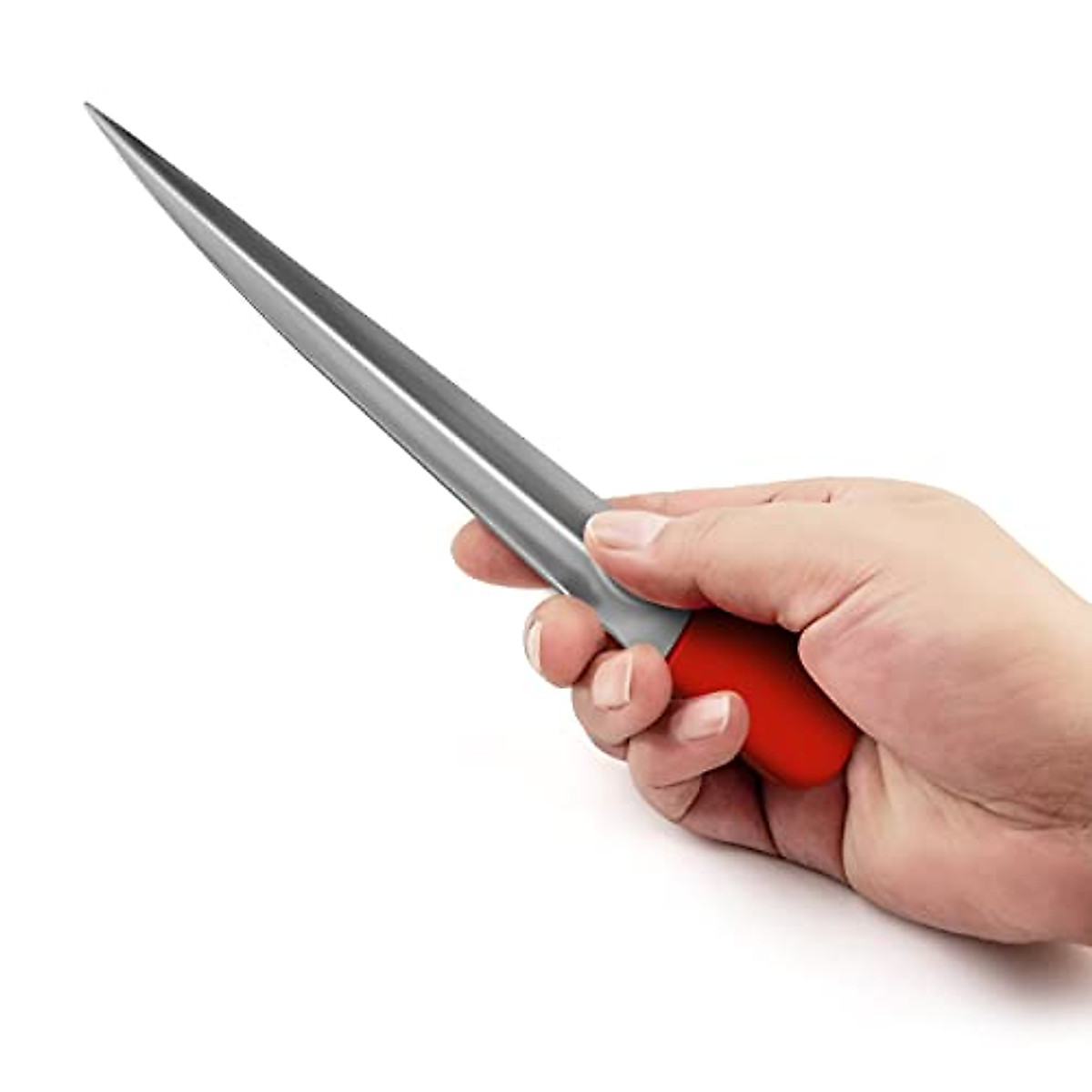 Laphivieh Wicker Weaving Tool, Stainless Steel with Non-Slip Silicone Handle Cover, Rattan Webbing Kniting, Prying Tool for Patio Plastic Wicker Furniture Chair Sofa Repair