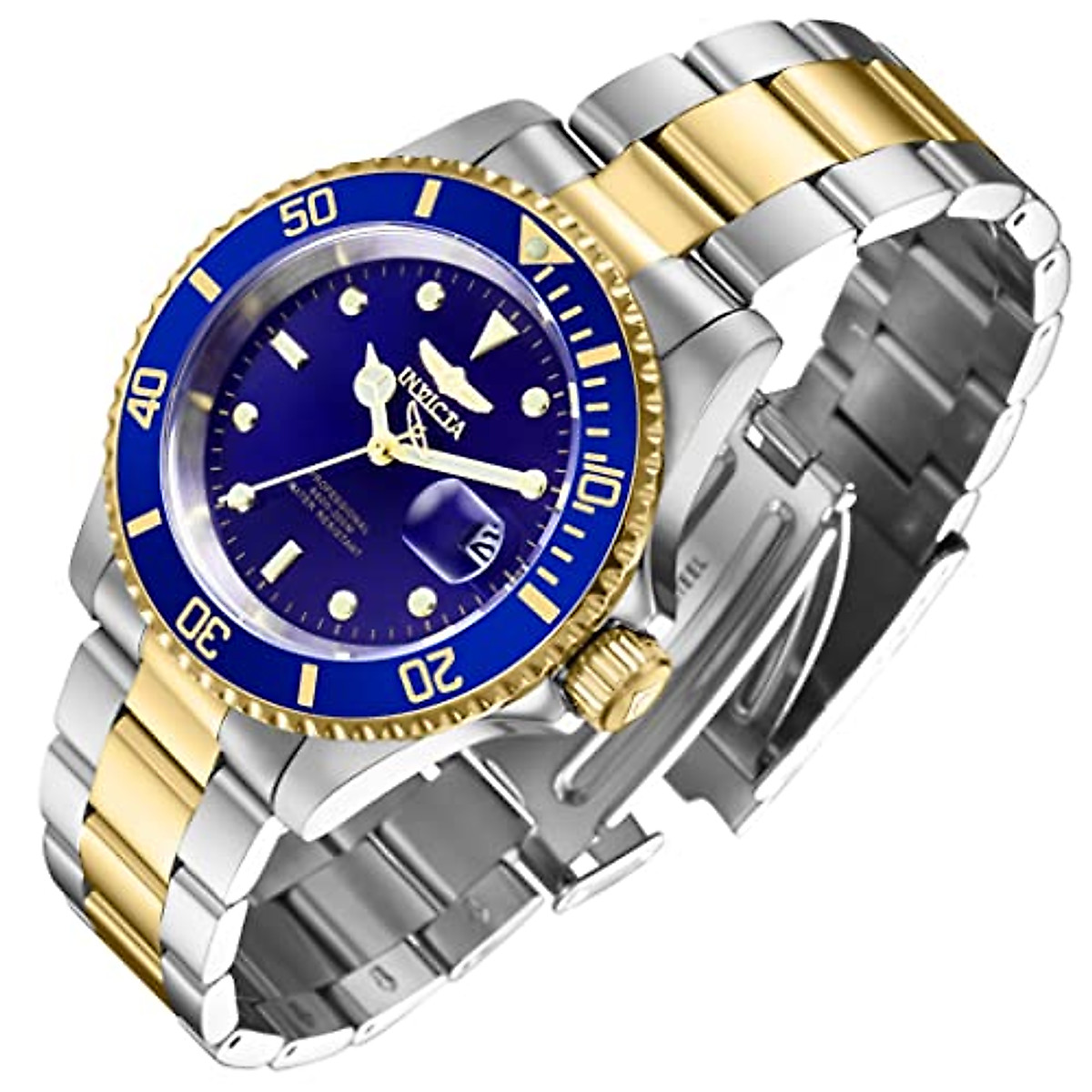 Invicta Men's Pro Diver Quartz Watch with Stainless Steel Strap, Two Tone, 20 (Model: 26972)