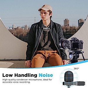 BOYA BY-M1S Professional Lavalier Lapel Microphone Omnidirectional Condenser Mic for iPhone Android Smartphone DSLR Camera, Camcorders, Audio Recorders, PC Laptop Recording