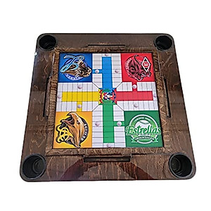 The Kitchen Zone Mesa de Domino con parchís Dominicano - Anti-scrash and Water-Resistant(Legs Included)