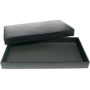 Black Jewelry Case (Removable Magnetic Lid) w/ 1 Foam Gem Jar Insert (Black Foam 36 Gem Jar Insert)