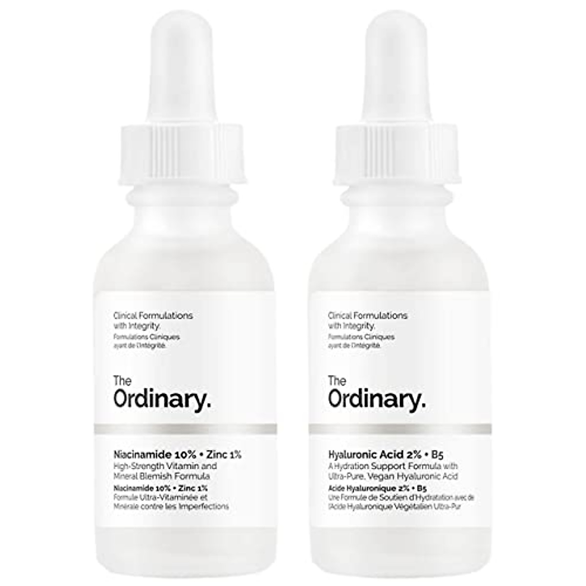Hyaluronic Acid with 2% + B5 (30ml) and Niacinamide 10% + Zinc 1% (30ml) Bundle Face Care Set