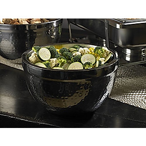 NUCU Artisan Insulated, Double-Wall Hammered Stainless Steel Serving Bowl, 14-Ounce Capacity