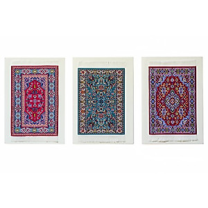 Oriental Carpet Woven Fabric Bookmark - 6 Bookmark Design Collection - Beautiful, Elegant, Cloth Bookmarks! Best Gifts & Stocking Stuffers for Men,Women,Teachers & Librarians!