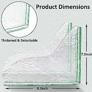 JEXFUN 2 Pieces Shower Splash Guard, Thickened Acrylic Shower Water Guard, Water Ripple Tub Splash Guards to Keep Water in Shower, Shower Corner Water Guard for Bathtub, Kitchen, Sink [Detachable]