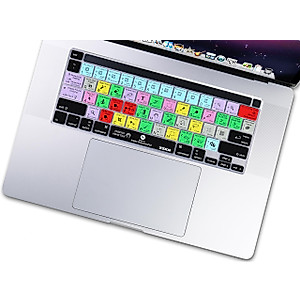 XSKN Photoshop CC English Silicone Shortcuts Keyboard Cover Skin for 2019 New MacBook Pro 16 inch A2141 and 2020 New MacBook Pro 13.3 inch A2338 M1/A2251/A2289 with Touch Bar & Touch ID US Version