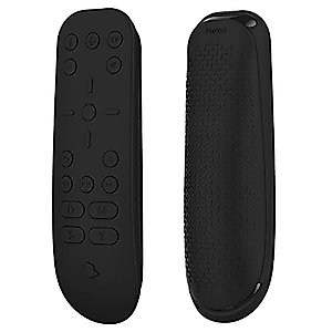 PlayVital Silicone Protective Remote Case for ps5 Media Remote Cover, Ergonomic Design Full Body Protector Skin for ps5 Remote Control - Black