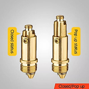 2PCS Replacement Basin Bath Waste Easy Pop Up Click Clack Plug Bolt Spring Brass Replacement for Most Sink Barth Tub Basin Drain Stopper, Spring Mechanism