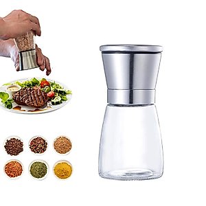 GTNINE Stainless Steel Salt and Pepper Grinders Salt Shakers Adjustable Coarseness for Sea Salt Pepper Spices Mill