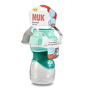 NUK Everlast 360 Sippy Cup, Green, 10oz 1pk