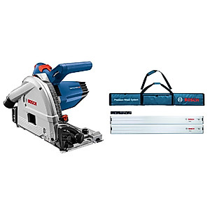 Bosch Tools Track Saw - GKT13-225L 6-1/2 In. Precision Saw with Plunge Action & Carrying Case with Free Track Kit