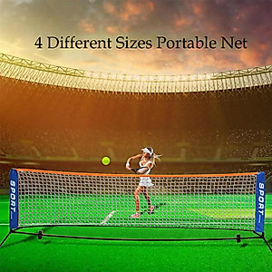 Badminton Net, Pickleball Net Badminton Net 2 in 1 Portable Height Adjustable Badminton Net Easy Setup Volleyball Net Standard Size Replacement Portable Mesh Net Tennis Pickleball Training 3.1 meters