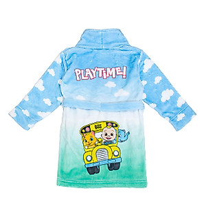 Cocomelon Toddler Boys JJ Playtime 3D Plush Robe (as1, age, 2_years, CoComelon Bus, 2T)