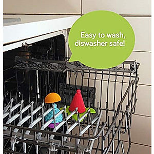 Lalaboom - Soft Links and Educational Beads - Learning Toy – Step by Step Shapes and Colors Construction Game for Children from 10 Months to 4 Years. Preschool Beads to Assemble - 10 Pieces - BL680