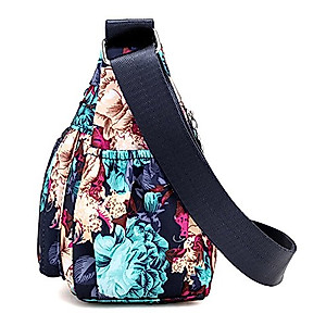 Collsants Nylon Crossbody Purse for Women Small Travel Shoulder Bag Multi Pocket Water Resistant