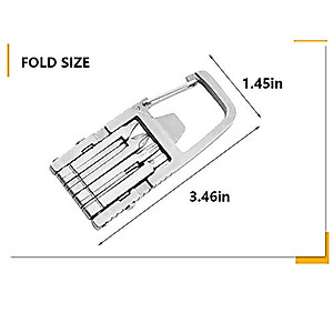Octaville keychain Multitool 13 in 1 Folding Multi Tool hand tools Stainless Steel Bottle Opener Snowflake Flat Phillips Kit sim card removal tool（field）