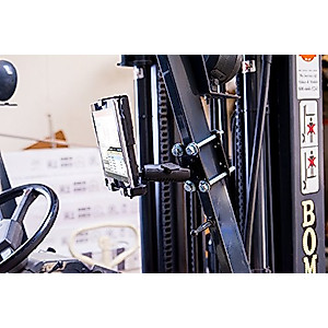 ARKON Mounts - Locking Forklift Tablet Mount with Adjustable Arm | Industrial Strength | Heavy-Duty Design | Adjustable | Boosts Warehouse Efficiency | Easy Install | Fits iPad and Samsung Tablets