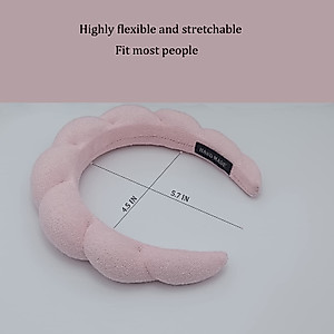 GMaxit Makeup Headband Puffy Spa Headband,Sponge Terry Towel Cloth Fabric Headbands for Women