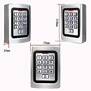 Retekess T-AC04 Garage Keyless Entry Pad,Access Control Keypad,Door Keypad,Wiegand 26 PIN Code RFID Keypad,IP68 Waterproof,2000 Users