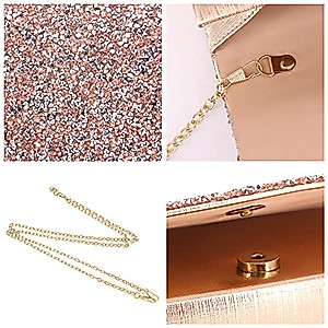 Naimo Bling Shiny Rhinestone Wedding Evening Party Clutch Handbag Purse (Champagne)