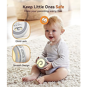 Portable Sound Machine Baby - Dreamegg D11 White Noise Machine for Baby Sleeping with Night Light, White Noise, Lullaby, Nature Sounds, Child Lock, USB Rechargeable Sound Machine for Travel Nursery