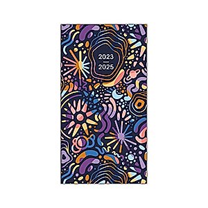 2024 Pocket Planner: Two-Year-Plus Monthly Pocket Calendar Planner (29-Month): August 2023 - December 2025, 6.5" x 3.5" - Groovy Galaxy