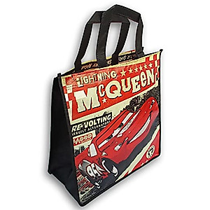 Style Solutions Cars Lightning McQueen Classic Style Reusable Tote Bag for Gift Bag, Shopping, Travel - 12.5 x 13 Inch, Medium