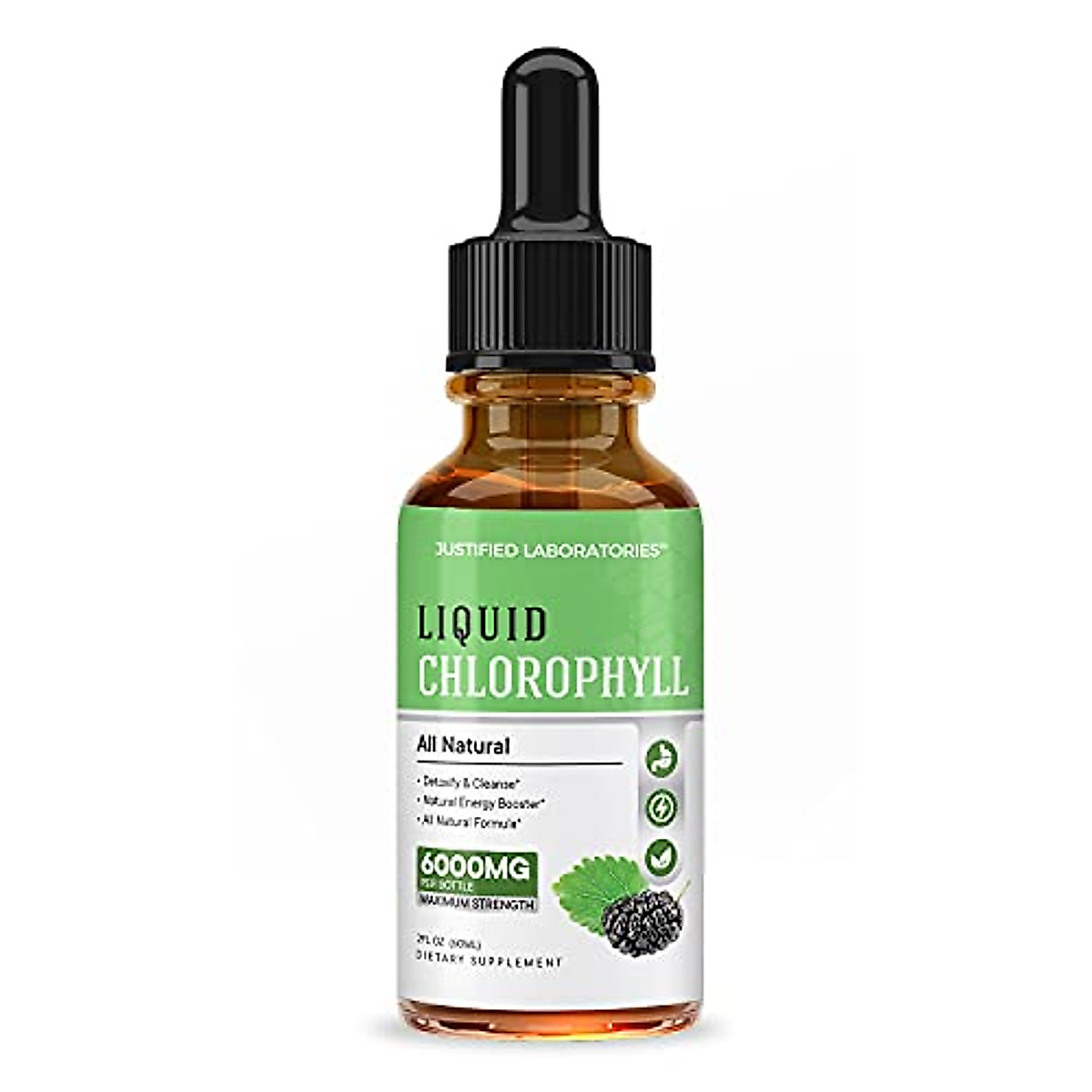 (2 Pack) Liquid Chlorophyll Drops 6000MG Maximum Strength Green Concentrate Packed with Antioxidants Minerals and Vitamins 2 FL OZ Bottle (2 Bottles)
