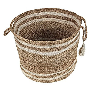 LR Home Betsy Basket, 19" x 19" x 19", Tan/White