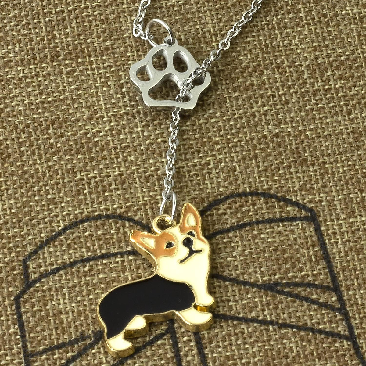 Kivosliviz Corgi Gifts Necklace for Women Corgi Mom Merchandise Corgi Dog Lovers Necklaces Stuff Corgis Charm Merch Jewelry Corgi Necklace