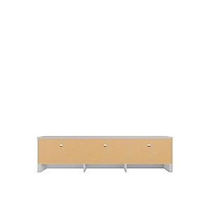 Manhattan Comfort Sylvan TV Stand with 3-Drawers with Open Shelving, 70.86 Inch, White Matte