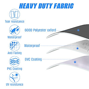 SIRUITON Patio Furniture Covers 4 Piece Set, Outdoor Furniture Cover Waterproof, Patio Furniture Set Covers, Heavy Duty Durable and Water Resistant Fabric, Fit for Chairs, Couch, Coffee Table, Black