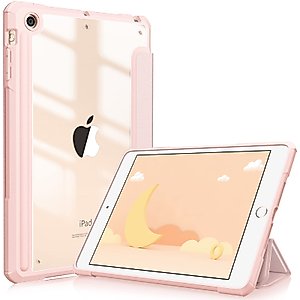 Fintie Hybrid Slim Case for iPad Mini 3/2 / 1 - Shockproof Cover with Clear Transparent Back Shell, Auto Wake/Sleep for Mini 1 / Mini 2 / Mini 3 (Rose Gold)