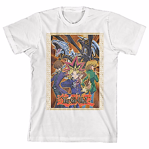 Yu-Gi-Oh Main Characters Youth White Graphic Tee-L