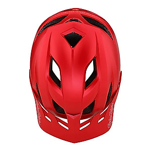 Troy Lee Designs Flowline Adult Bicycle Helmet MIPS EPP Lightweight Vented Adjustable Detachable Visor All Mountain Enduro, Gravel, Trail, BMX, Off-Road MTB (Apple, MD/LG)