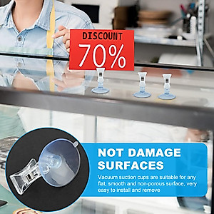 5Pcs Wall Suction Cup Clip, Sucker Clamp Plastic Suction Cups Holder Reusable Kitchen Plastic Round Clamps Holder Business Cards Clamp for Bathroom Kitchen Windows