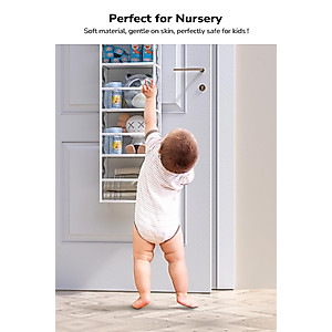 ALLTIDYUP Over The Door Hanging Pantry Organizer 7 Shelves, Clear Plastic Pockets Hat Racks for Baseball Caps, Large Capacity Storage for Closet, Bedroom, Bathroom, Office, Dorm Room Essentials