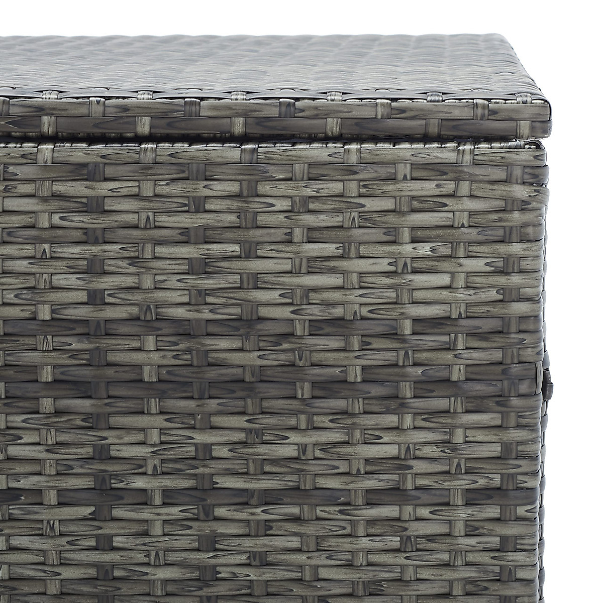 SAFAVIEH Outdoor Collection Oliveira Grey/White Cushion Box