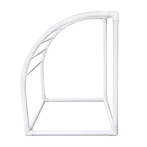 7 Bar Curved Outdoor Towel Rack - Free Standing Poolside Storage Organizer - Also Stores Floats, Paddles and Noodles, 37.5" W x 37.5" L x 49.5" H, (White) Style 244574