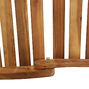 vidaXL Patio Lounge Chair, Outdoor Chaise Lounge Chair, Folding Sunlounger, Sunbed for Backyard Poolside Porch, Solid Acacia Wood Dark Gray