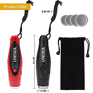 UNIWA Electronic Whistles, 2 Pack Handheld 3 Tone High Volume Electric Whistle with Lanyard for Teacher Coach Referee, Loudest Emergency Whistle Volleyball Soccer Sports Whistle