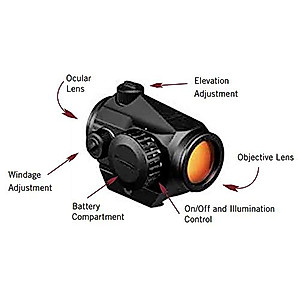Vortex Optics Crossfire Red Dot Sight Gen II- 2 MOA Dot (CF-RD2)